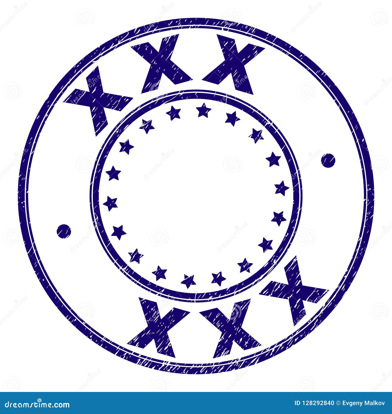 Grunge Textured Xxx Round Stamp Seal Stock Vector Illustration Of