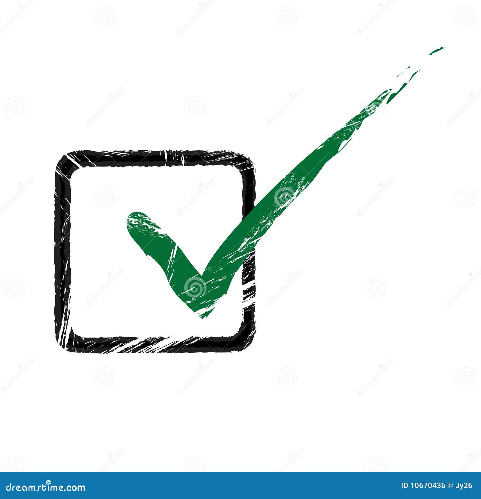 Grunge tick stock vector. Illustration of match, grunge - 10670436