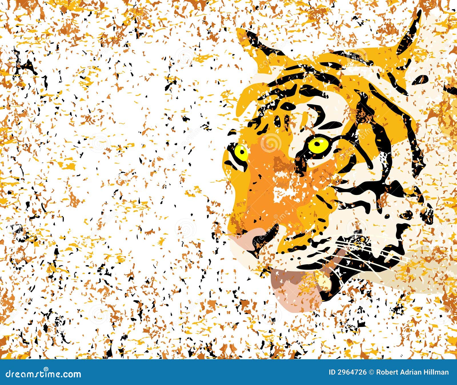 Grunge tiger stock vector. Illustration of conservation - 2964726