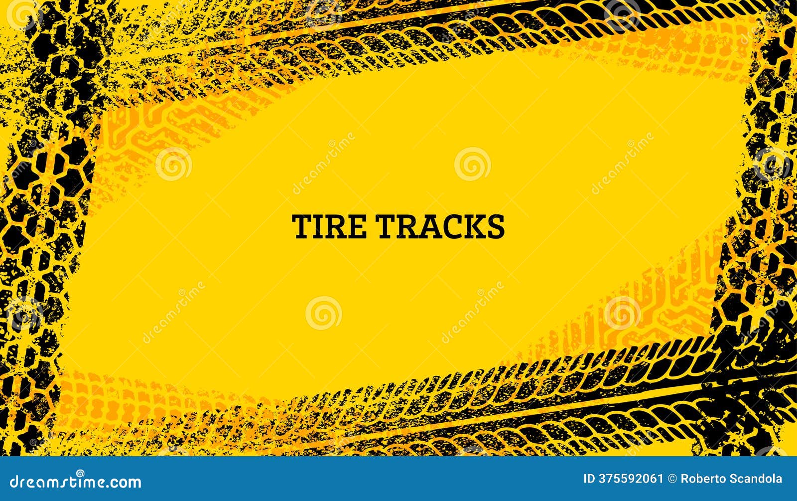 Grunge Tire Background Cartoon Vector | CartoonDealer.com #135573081