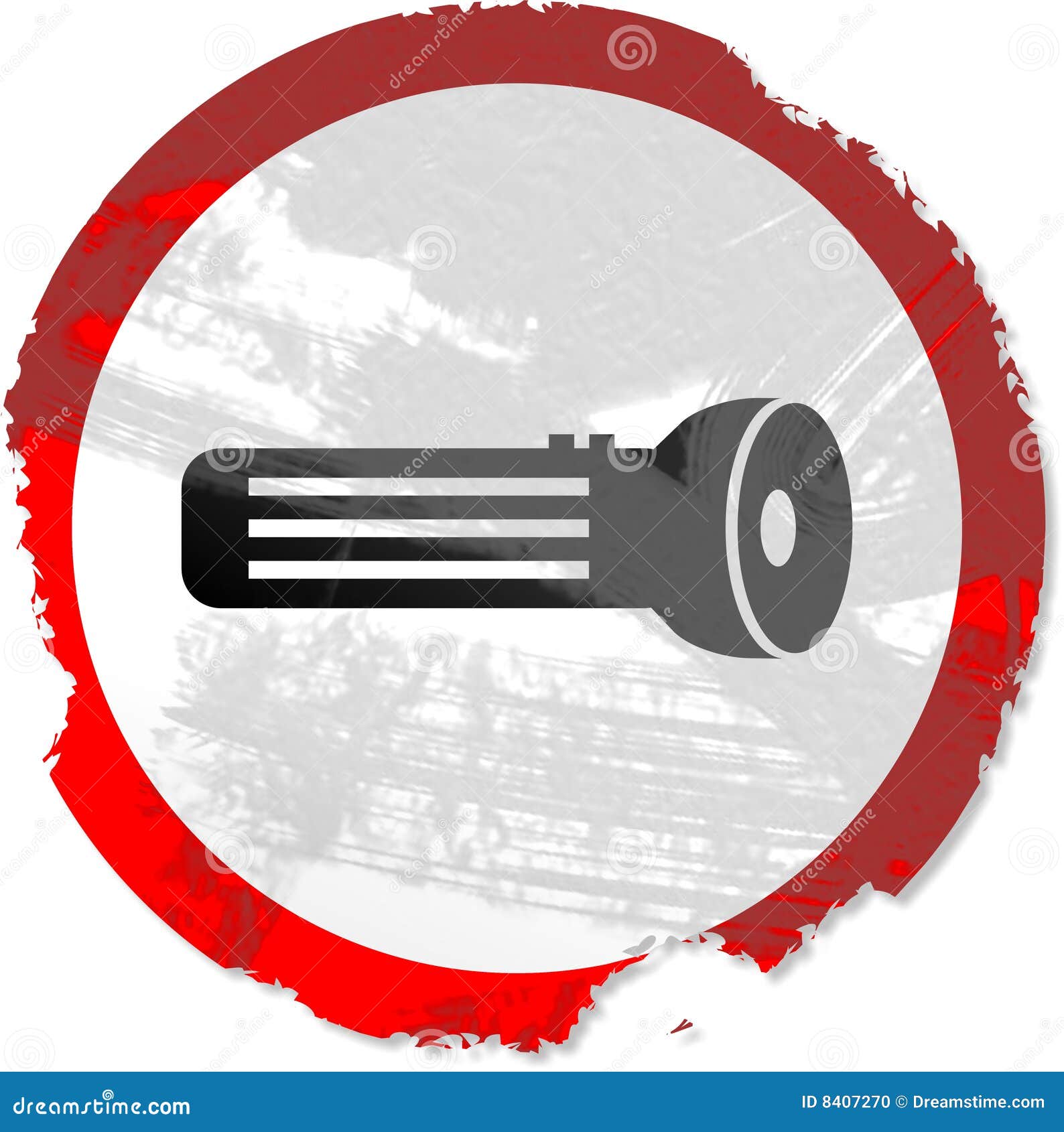 Grunge torch sign stock illustration. Illustration of communicate - 8407270