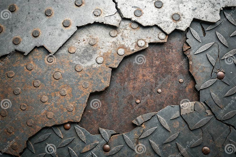 Grunge Torn Metal Background. Torn Grunge Metal Background Template ...