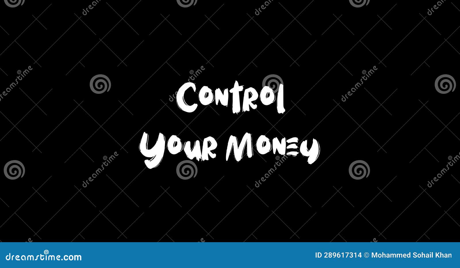 Control Your Money Grunge Transition Effect of Typography Text ...