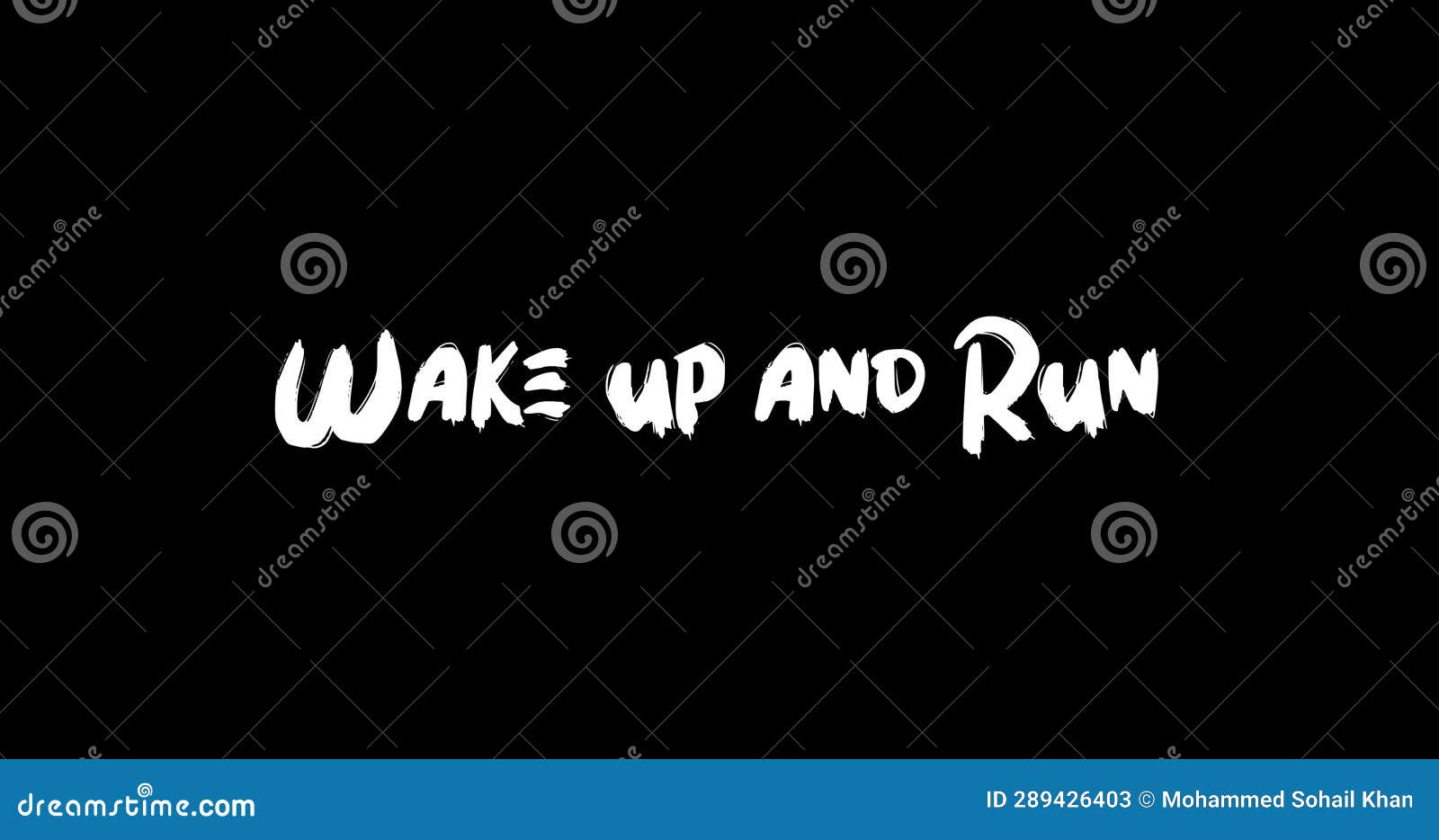 Wake Up and Run Grunge Transition Effect of Typography Text Animation ...