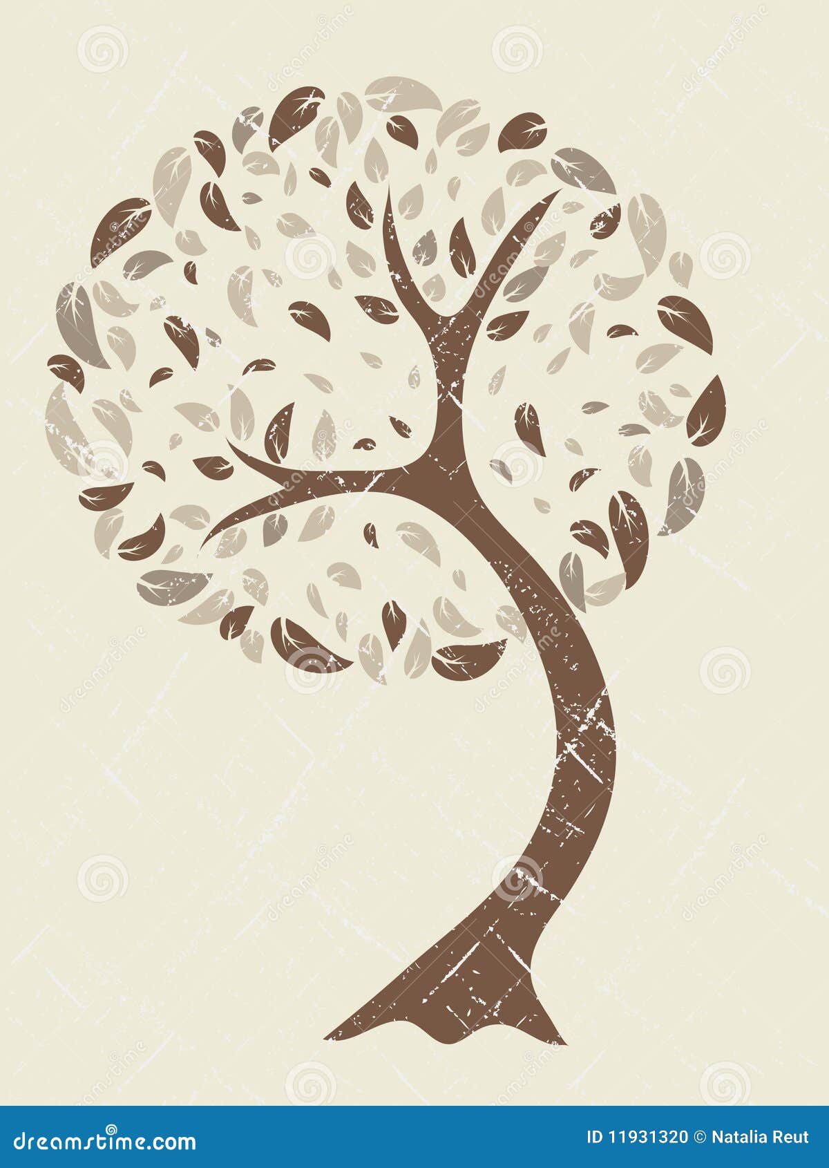 Grunge tree stock vector. Illustration of culture, shape - 11931320