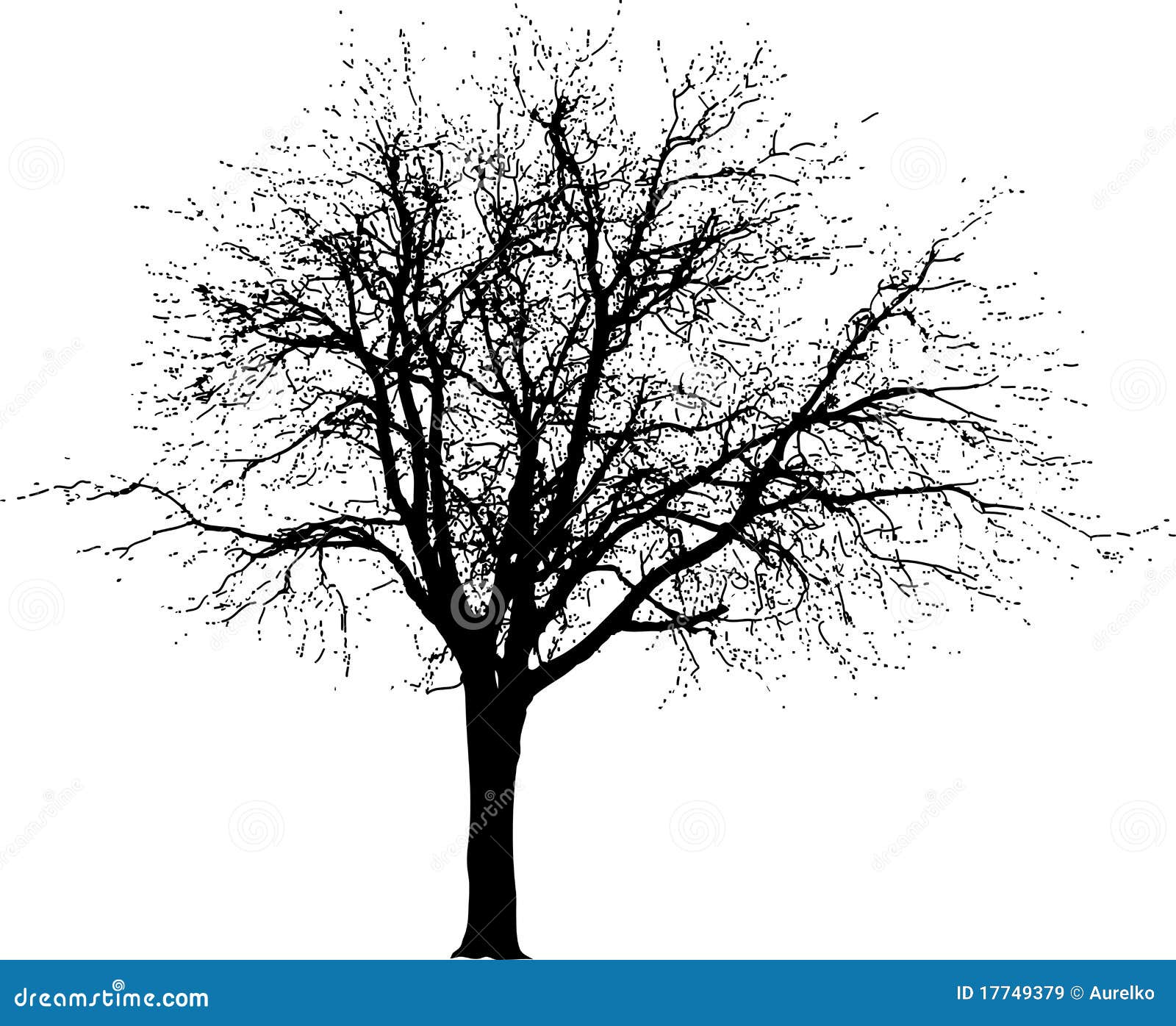 Grunge tree stock illustration. Illustration of leaf - 17749379