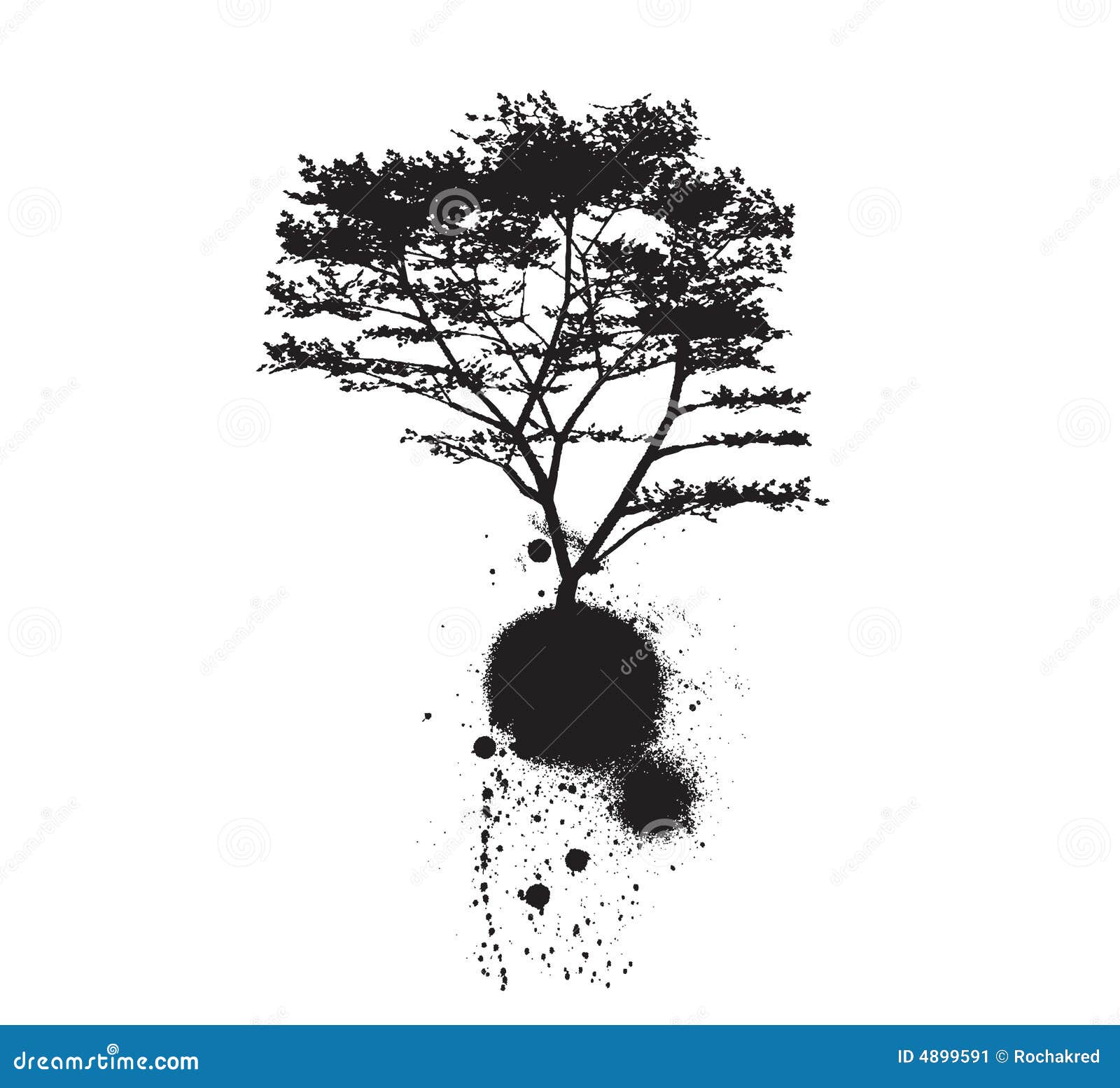 Grunge Tree stock vector. Illustration of vector, drawing - 4899591