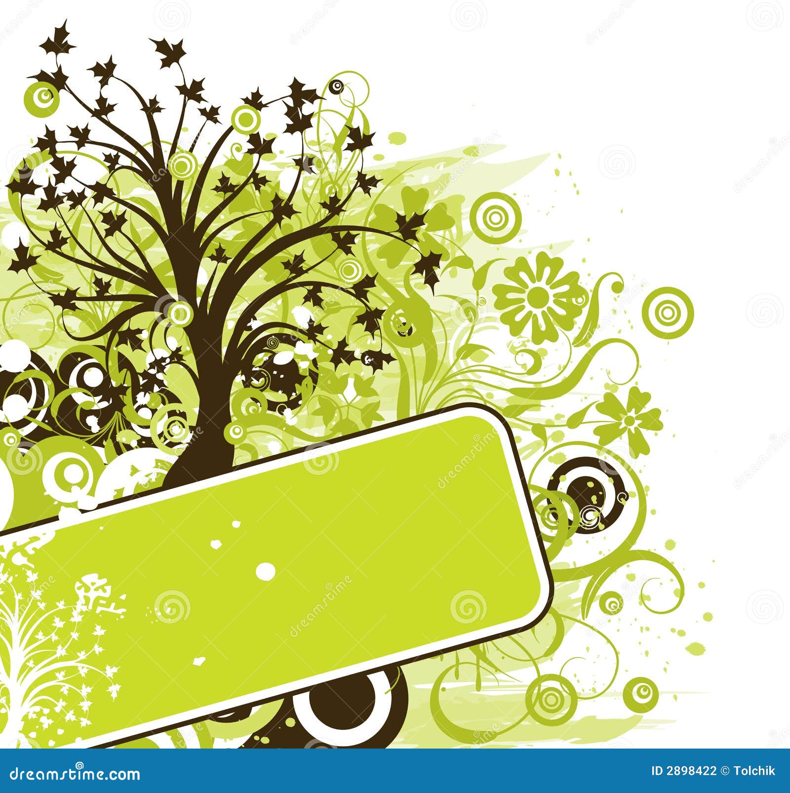 Grunge Tree Background, Vector Stock Vector - Illustration of creative, retro: 2898422