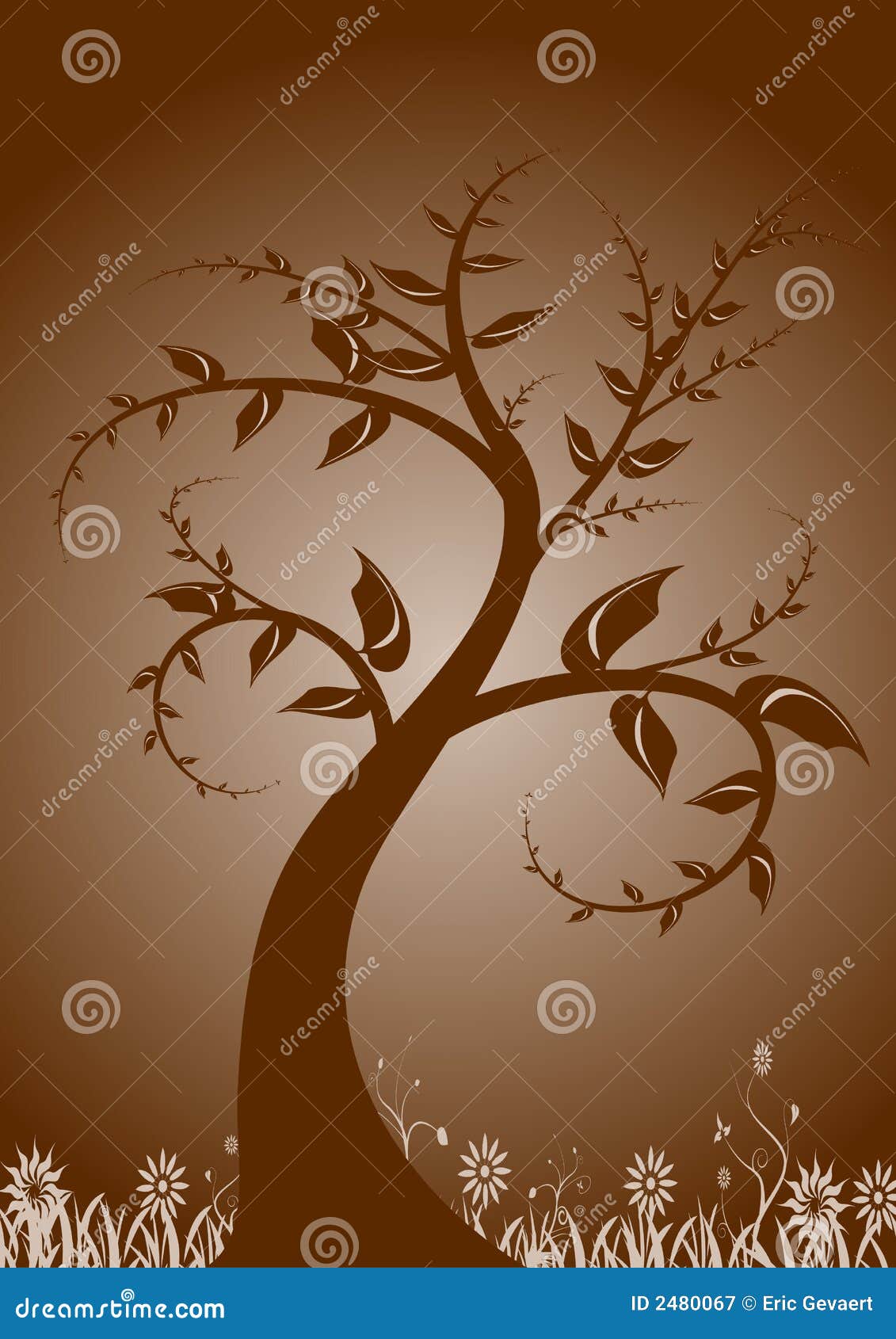 Grunge tree design stock vector. Illustration of outline - 2480067