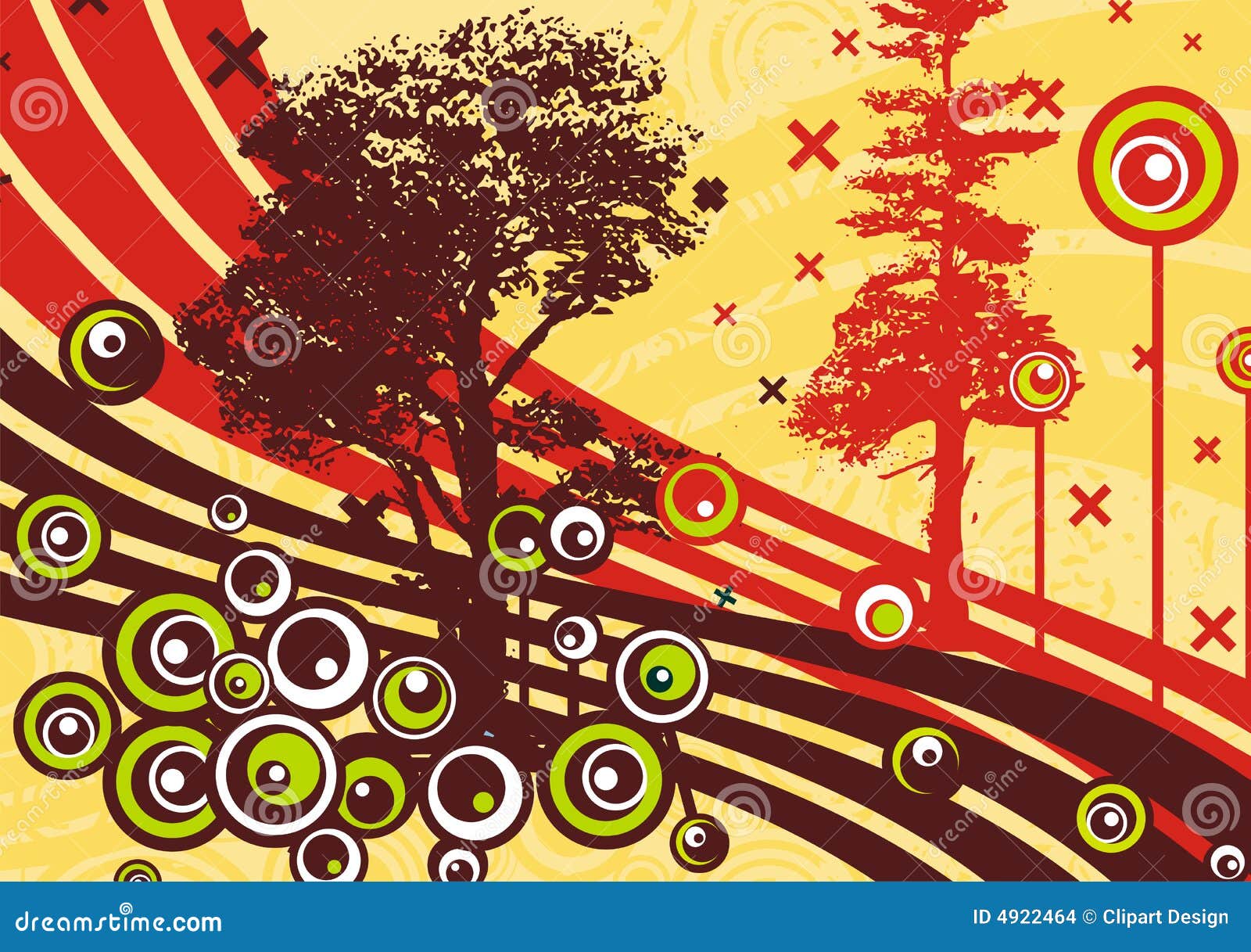 Grunge tree design stock vector. Illustration of background - 4922464