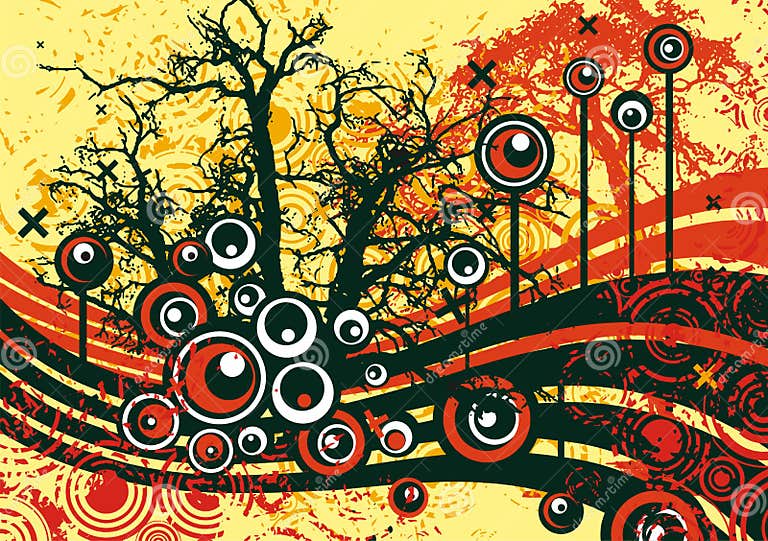 Grunge tree design stock vector. Illustration of abstract - 4922574