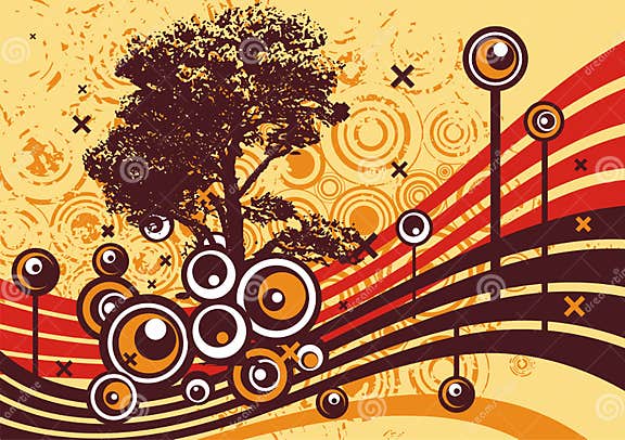 Grunge tree design stock vector. Illustration of foliage - 4922854