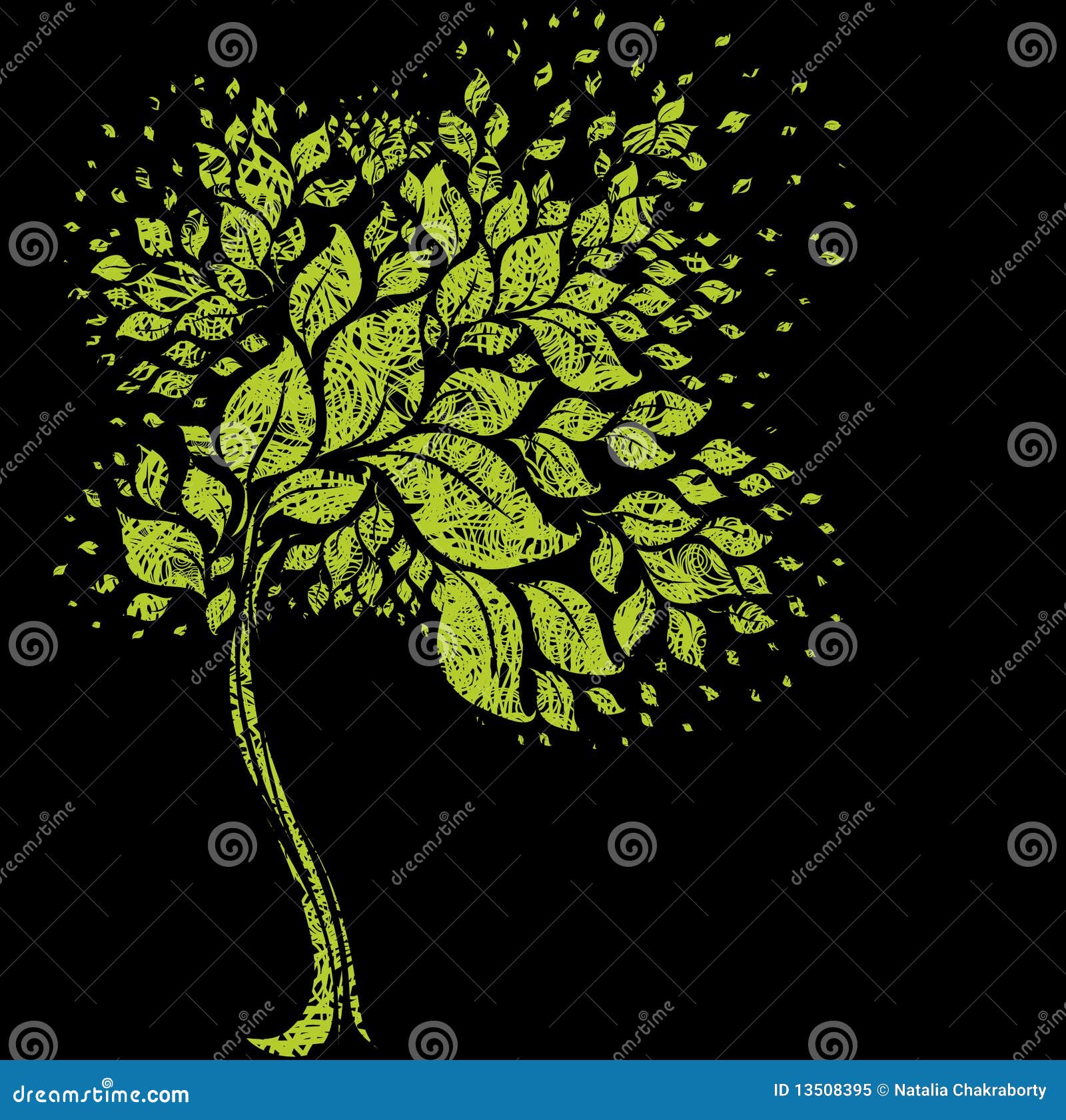 Tree Symbol - Abstract Vector Tree Silhouette | CartoonDealer.com #78990343