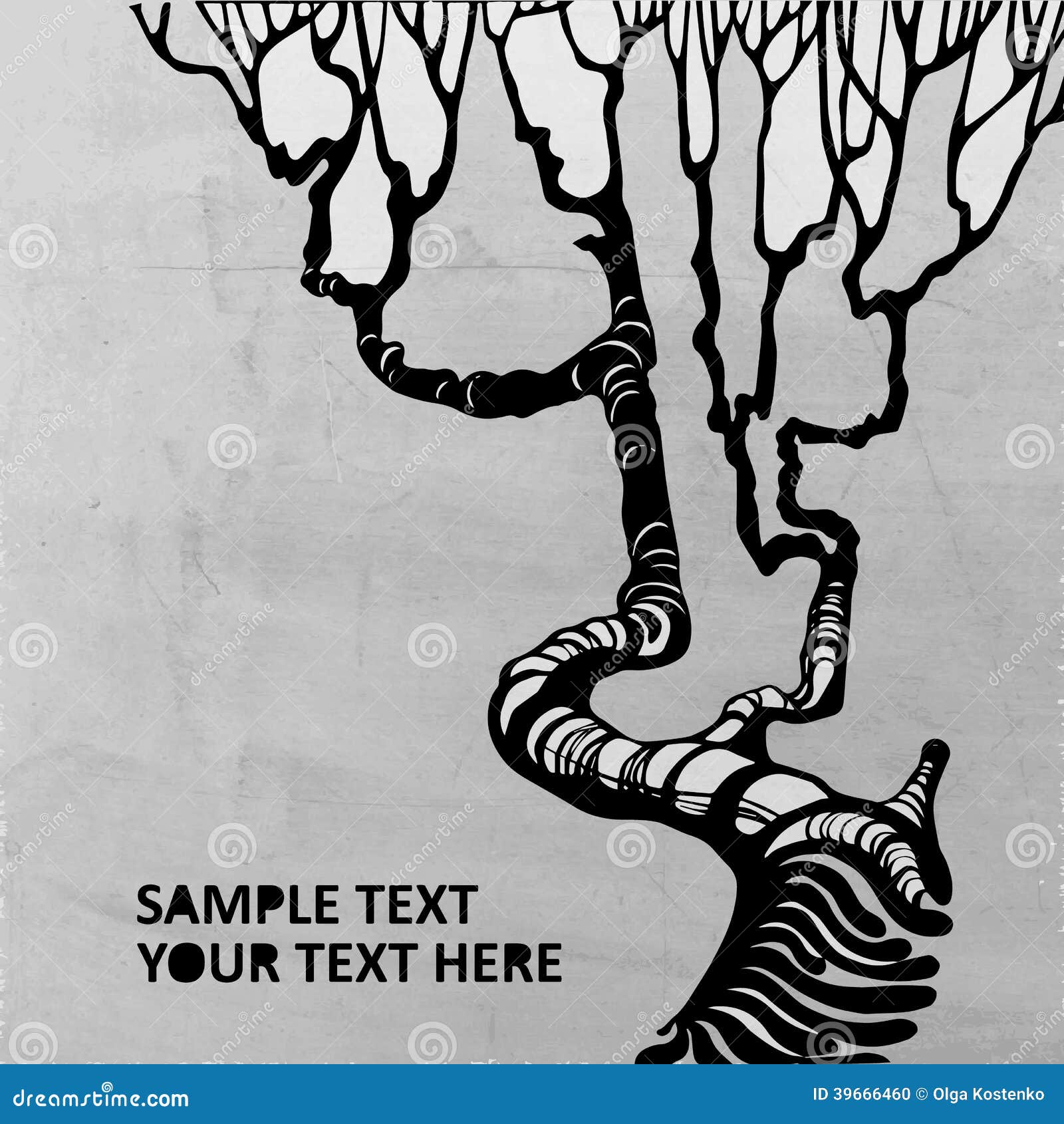 Grunge Tree Vector Background Stock Vector - Illustration of grunge ...