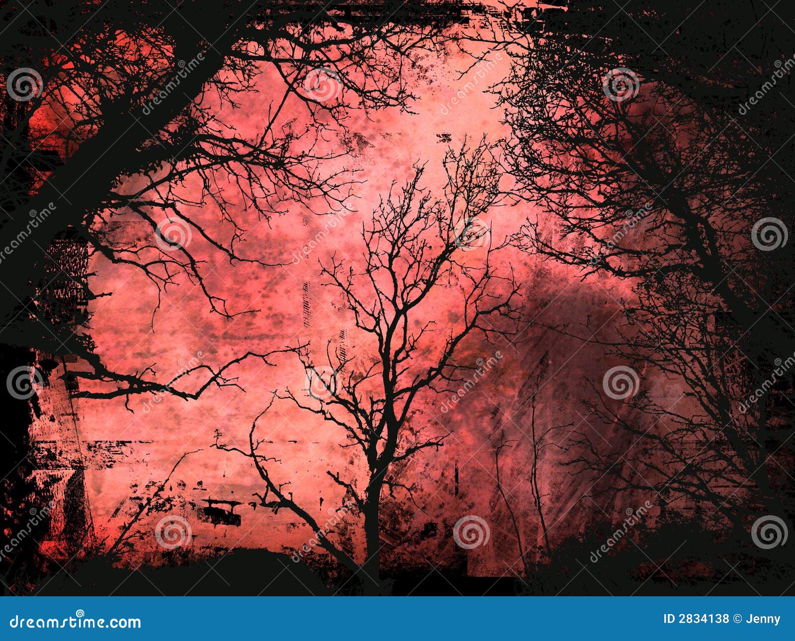 Grunge trees stock photo. Image of artwork, edges, branch - 2834138