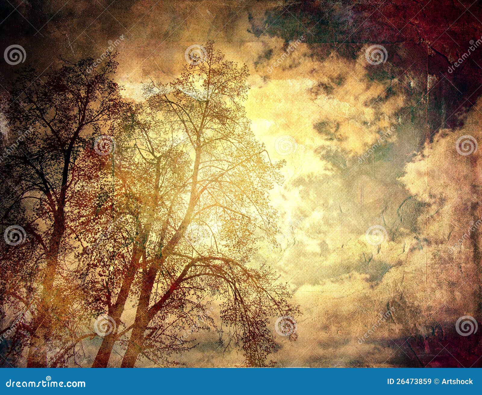 Grunge trees background stock illustration. Illustration of park - 26473859