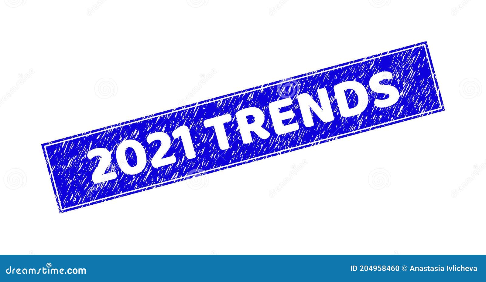 Grunge 2021 TRENDS Textured Rectangle Stamp Stock Vector - Illustration ...