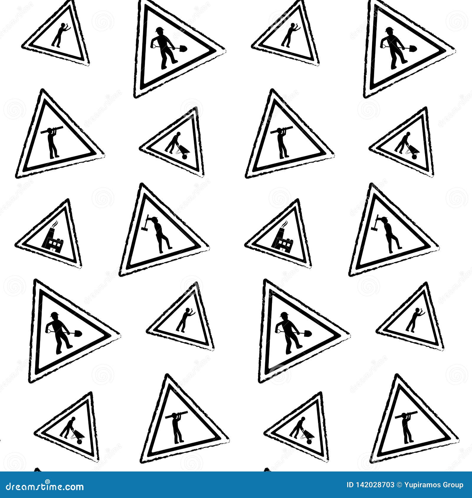 Grunge Triangle Caution Emblem To Industry Maintenance Background Stock ...