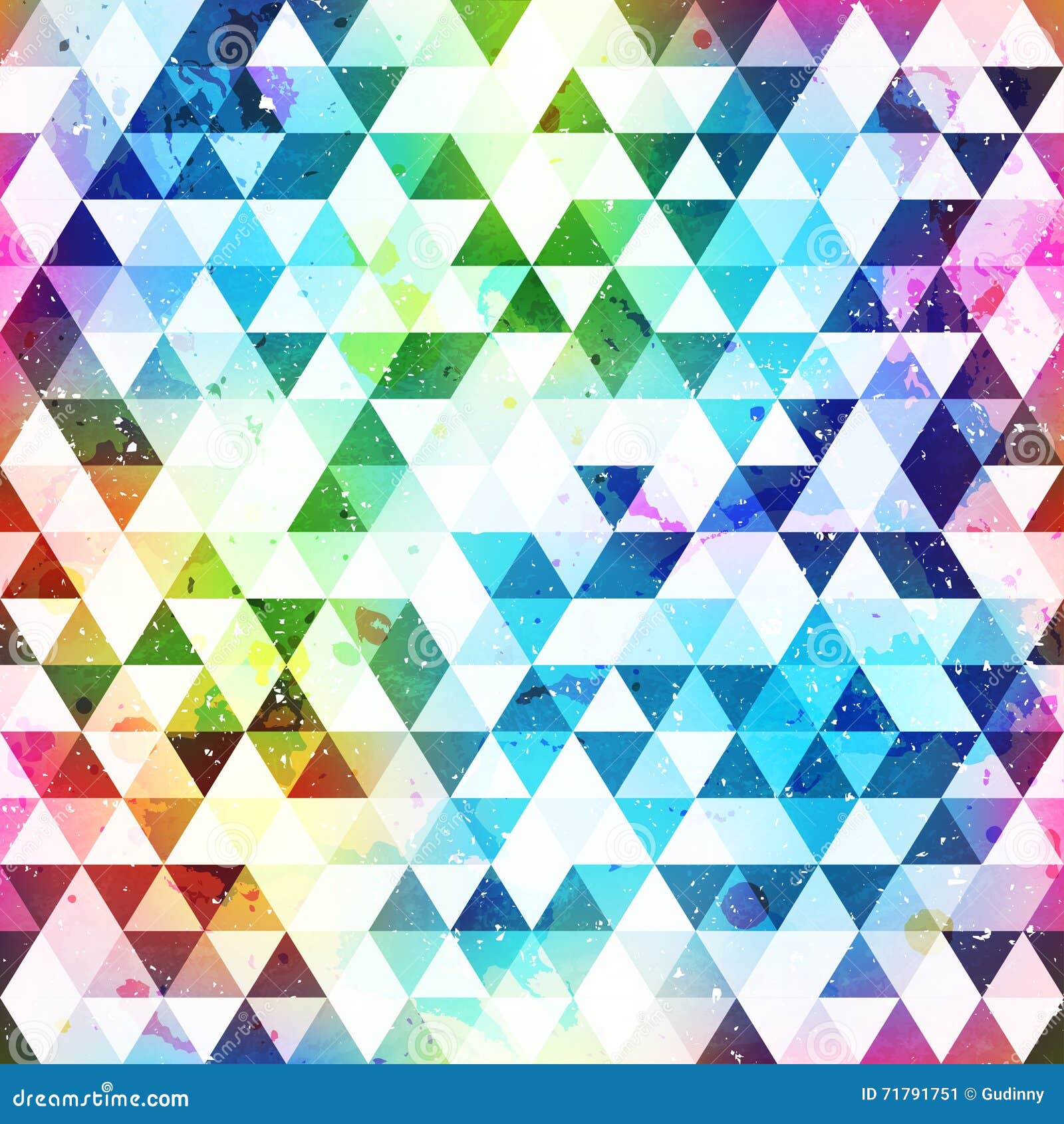 Grunge Triangle Seamless Pattern Stock Vector - Illustration of grey ...