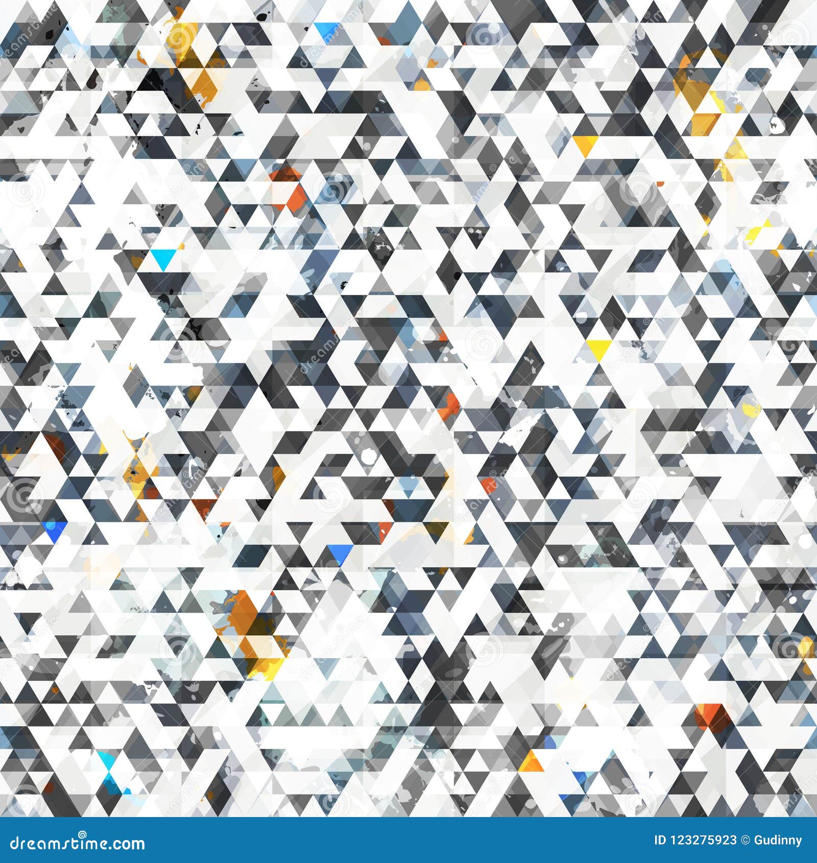 Grunge Triangle Seamless Pattern Stock Vector - Illustration of modern ...