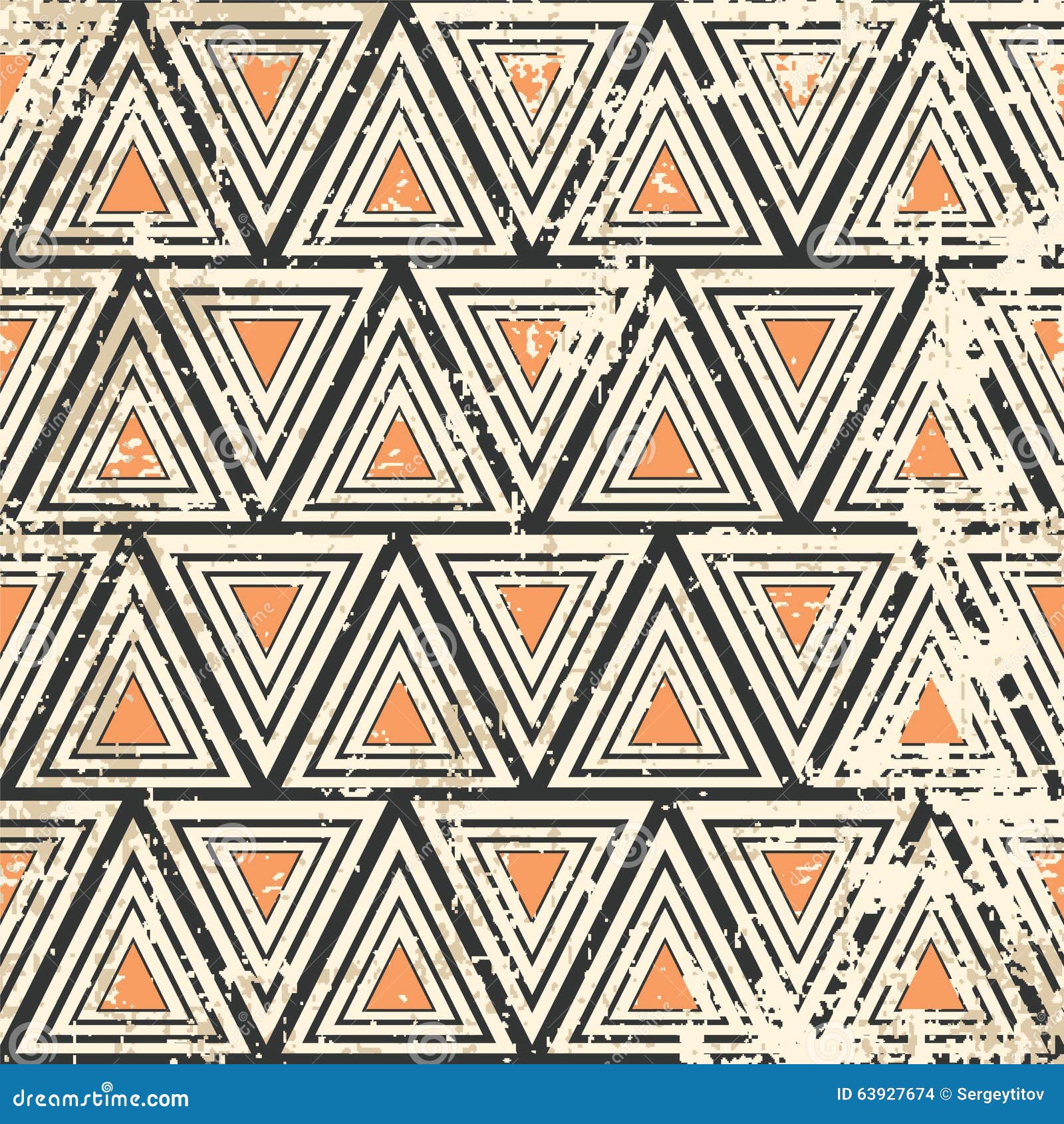 Grunge triangles stock vector. Illustration of ornate - 63927674