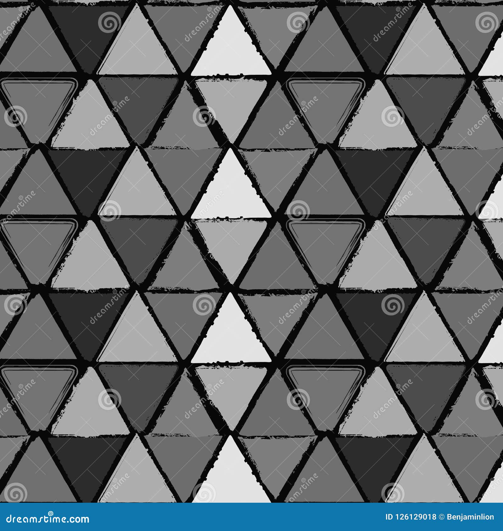Grunge Triangles Seamless stock vector. Illustration of grunge - 126129018