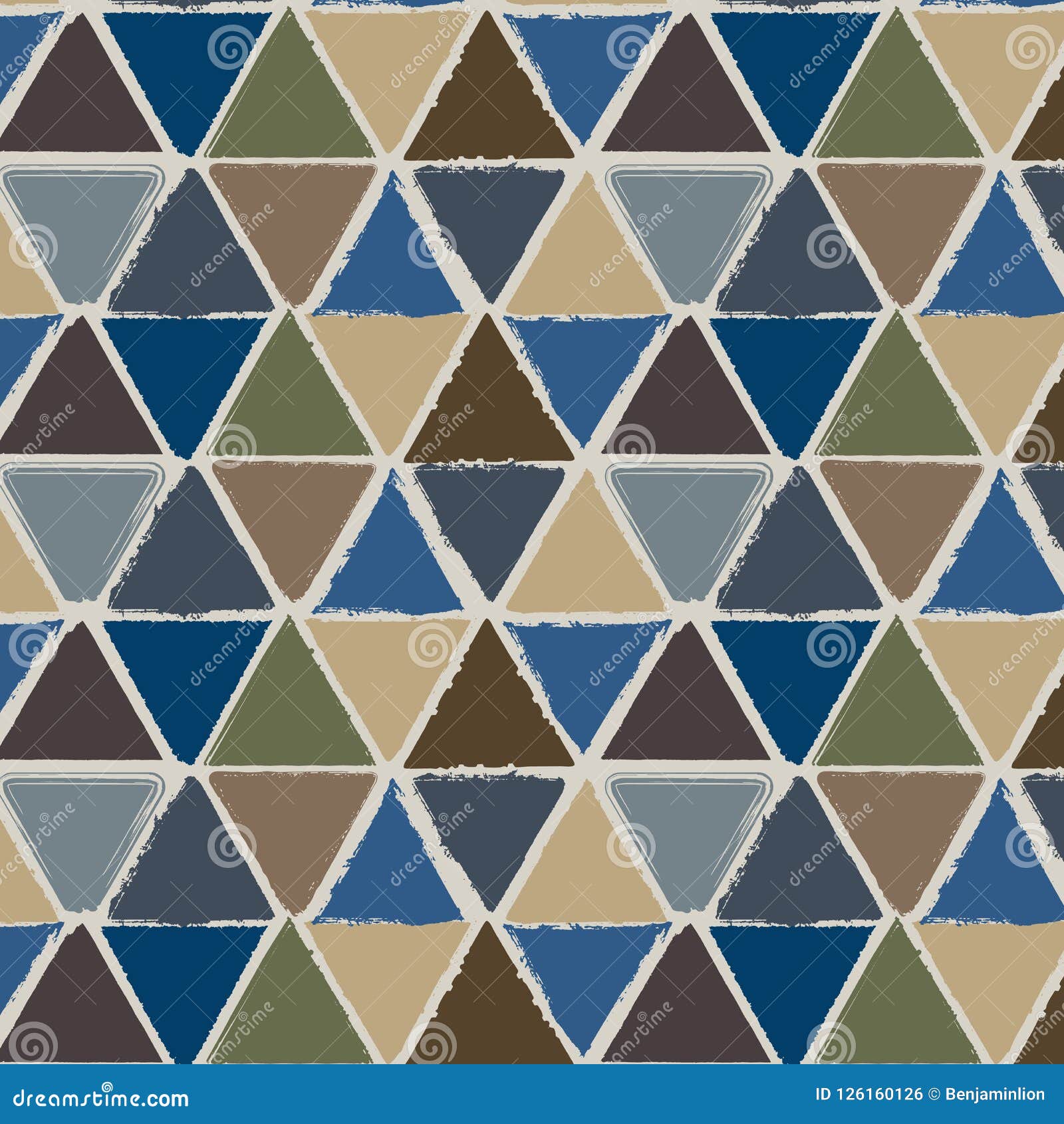 Grunge Triangles Seamless stock vector. Illustration of modern - 126160126