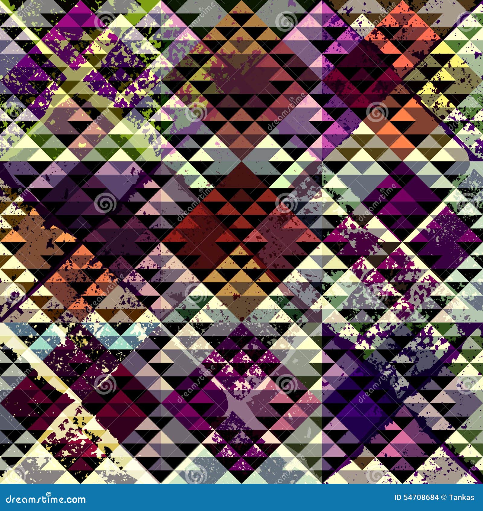 Grunge triangles stock vector. Illustration of geometric - 54708684