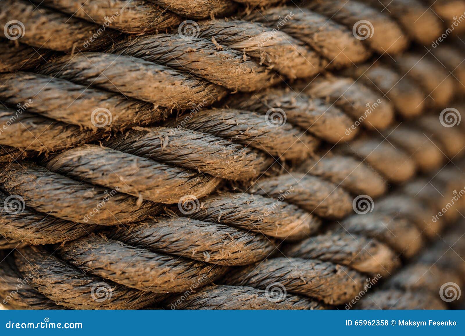 Old Twisted Rope On Bare Wood Pallets Outdoors Royalty-Free Stock Image ...