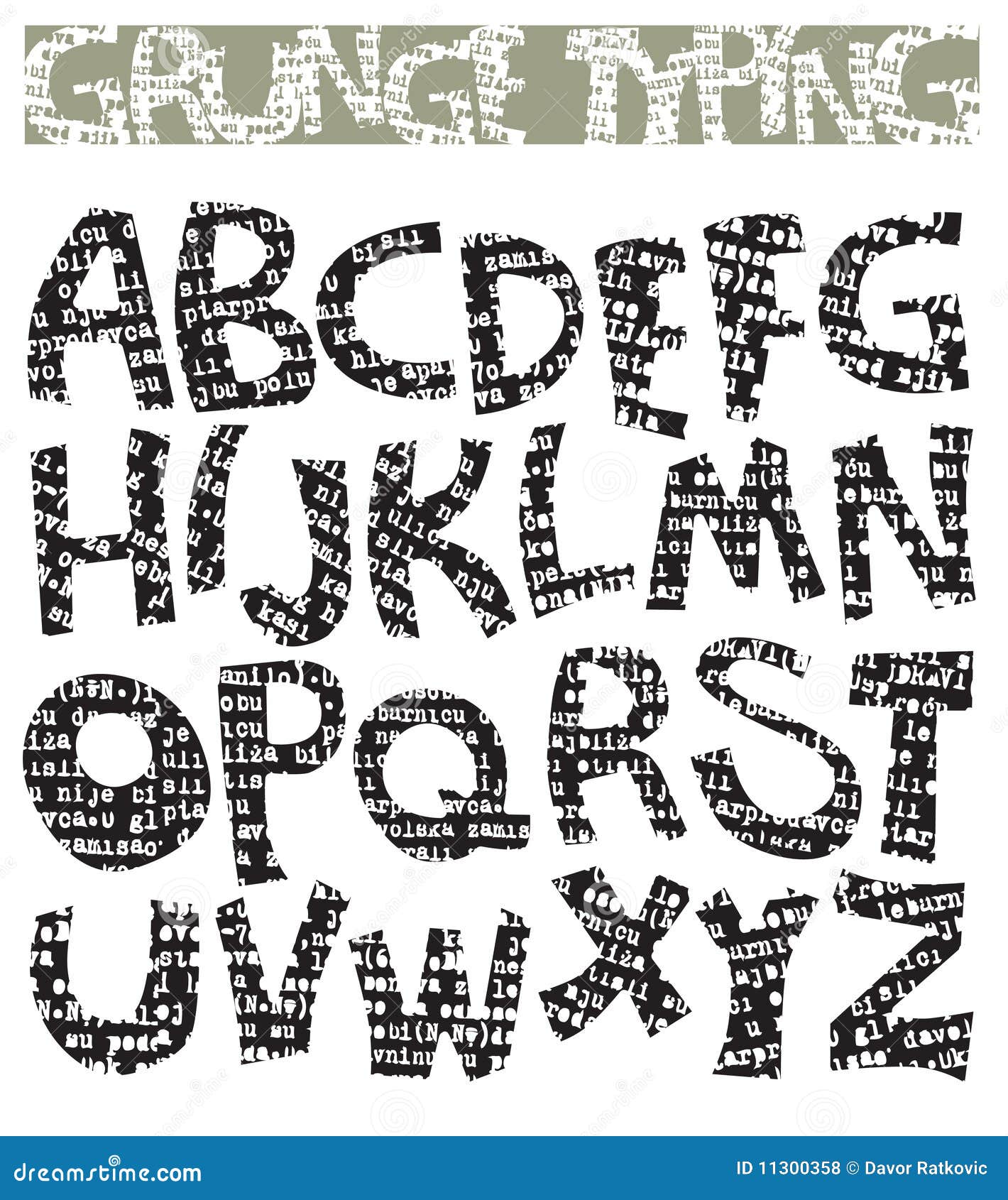 Grunge typing font stock vector. Illustration of calligraphy - 11300358