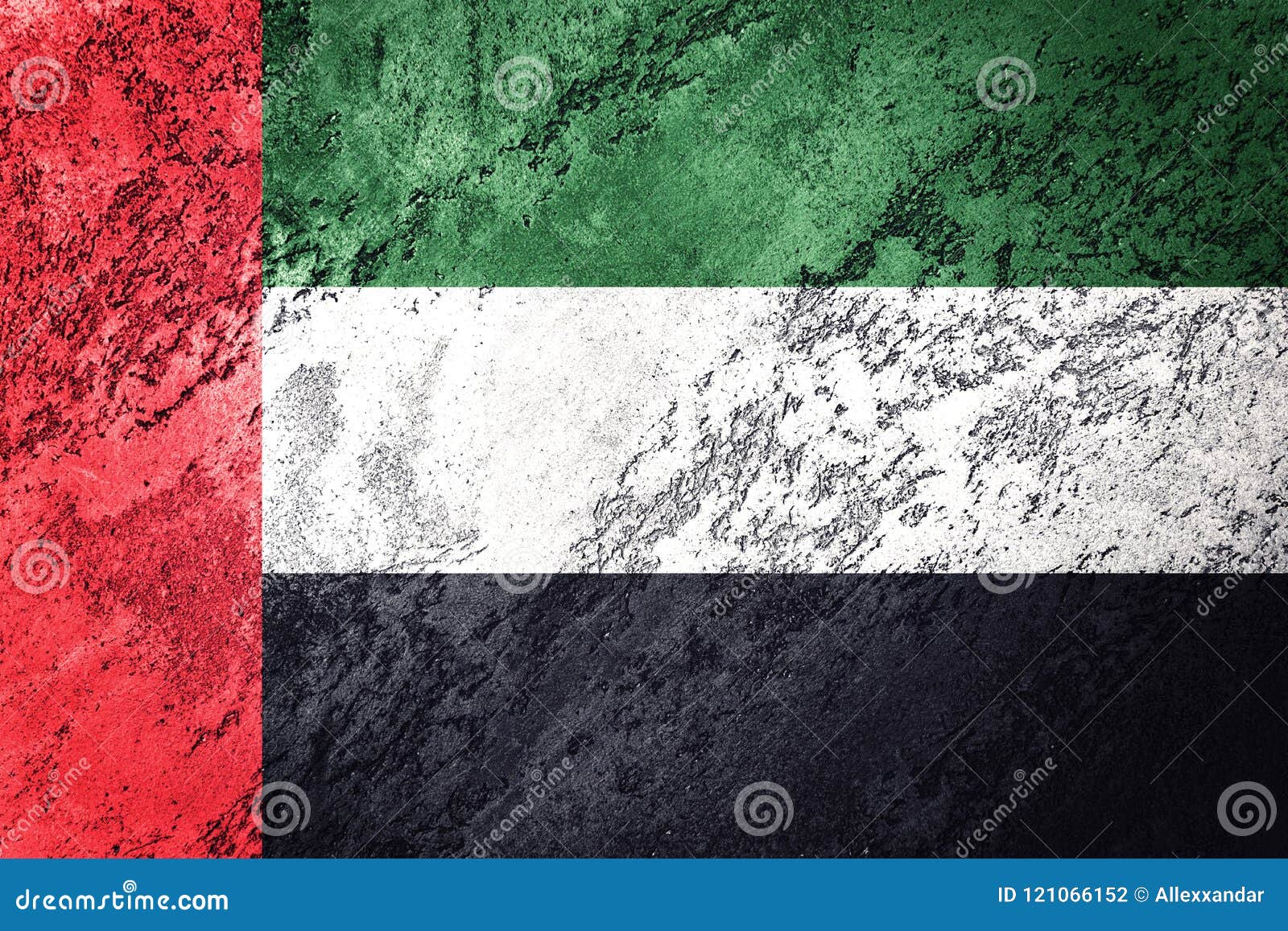 Grunge UAE Flag. United Arab Emirates Flag with Grunge Texture Stock ...