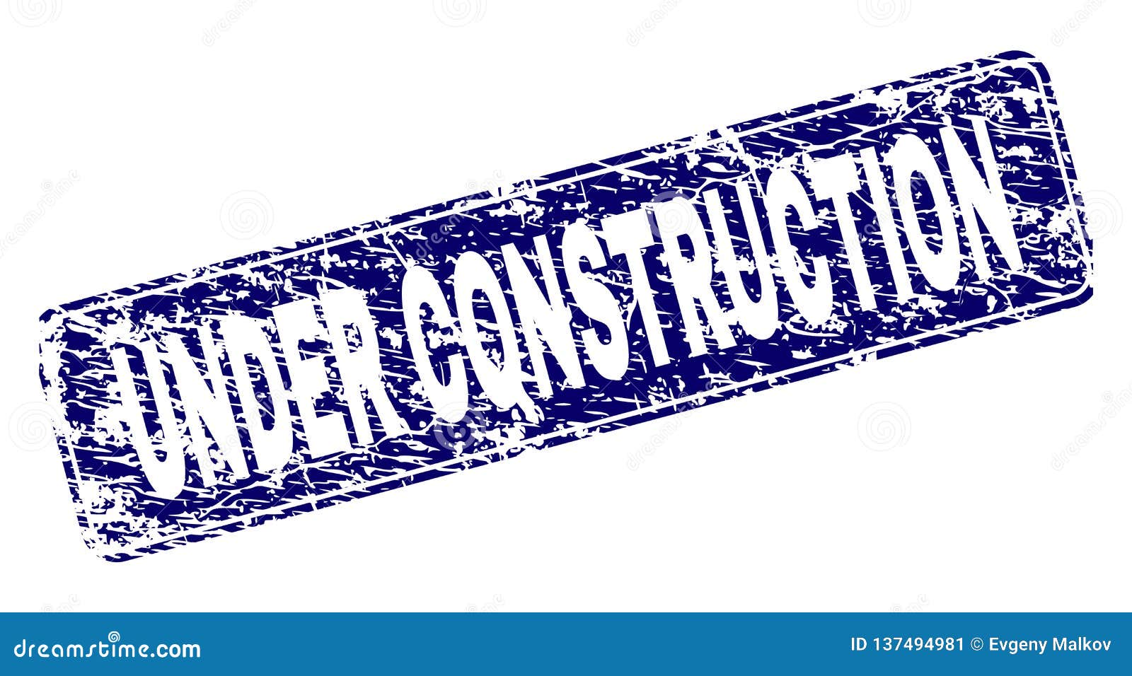 Grunge UNDER CONSTRUCTION Framed Rounded Rectangle Stamp Stock Vector ...