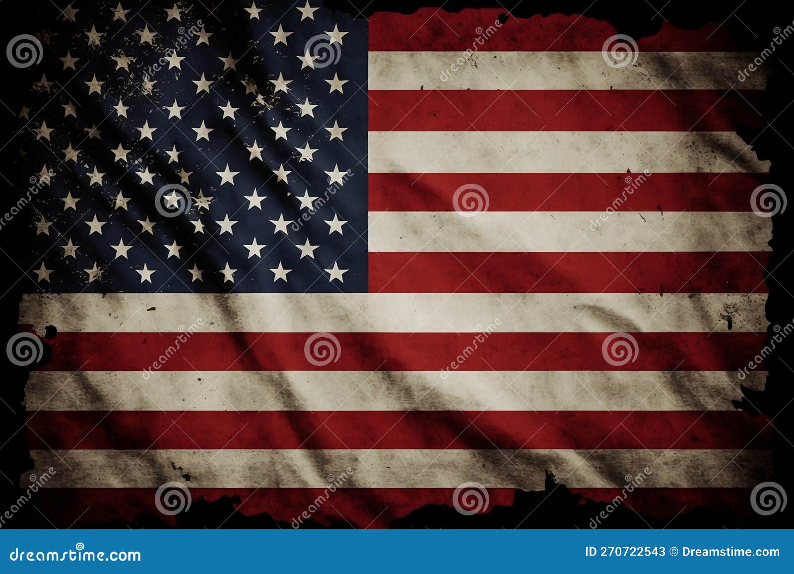 American Flag with Grunge Texture. Stock Illustration - Illustration of ...
