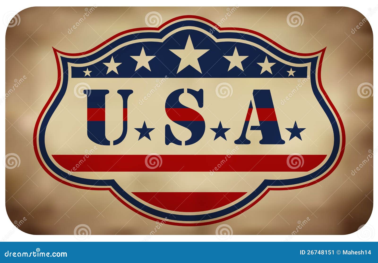 Grunge USA Sign stock illustration. Illustration of texture - 26748151