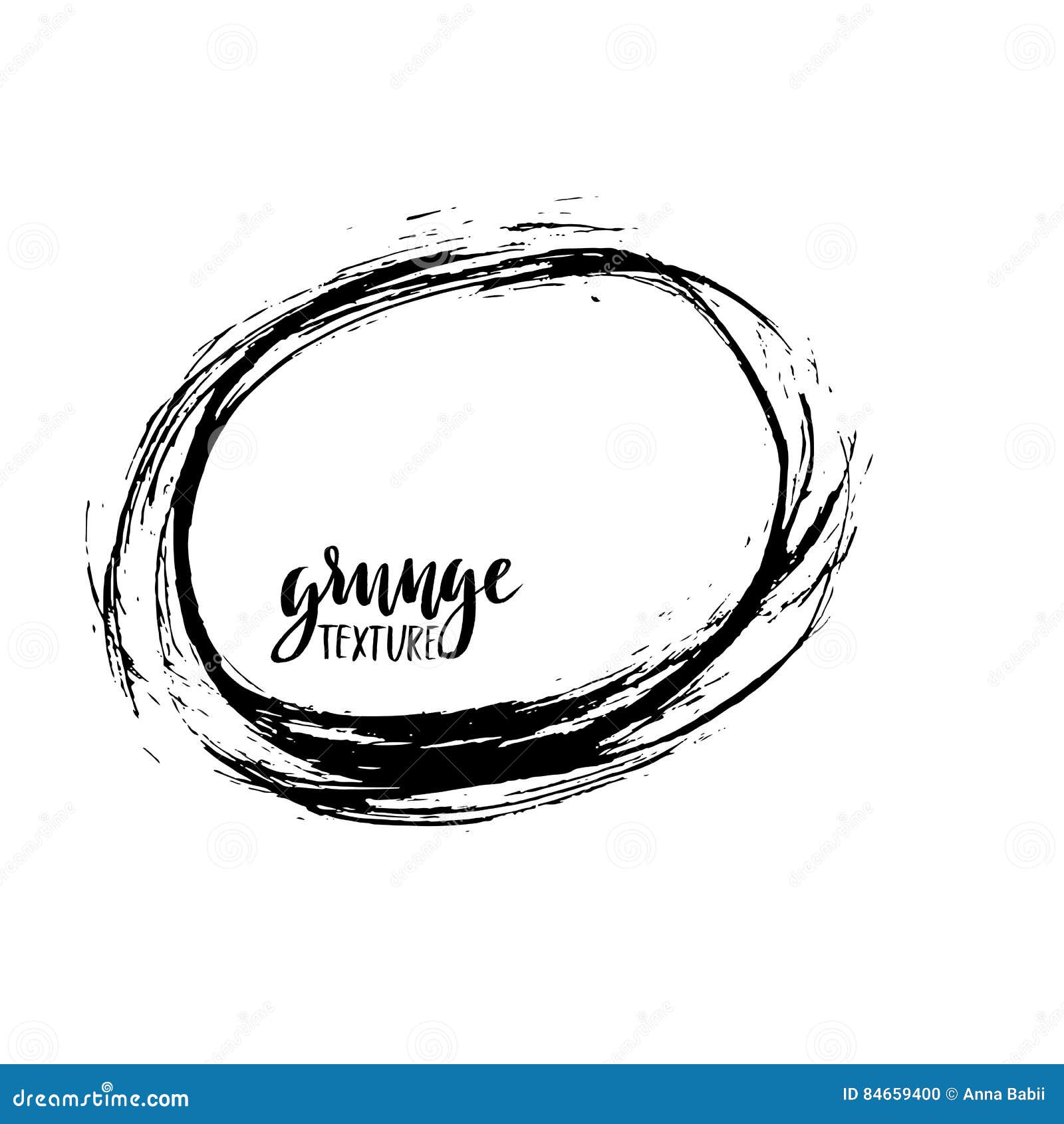 Grunge Vector Frame. Ink Background. Hand Drawn Dry Brush Texture Stock ...
