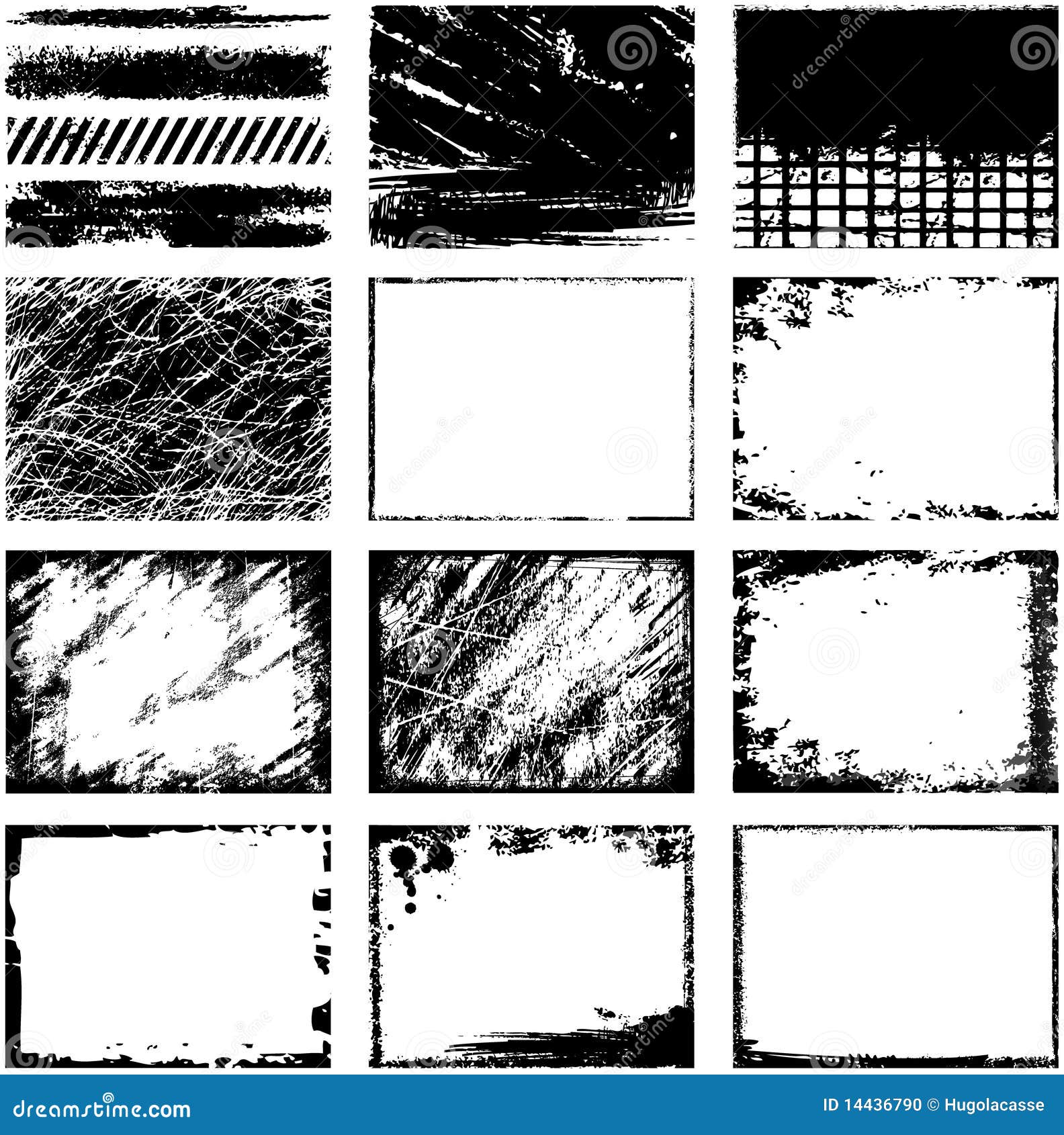 Grunge vector frames stock vector. Illustration of grunge - 14436790