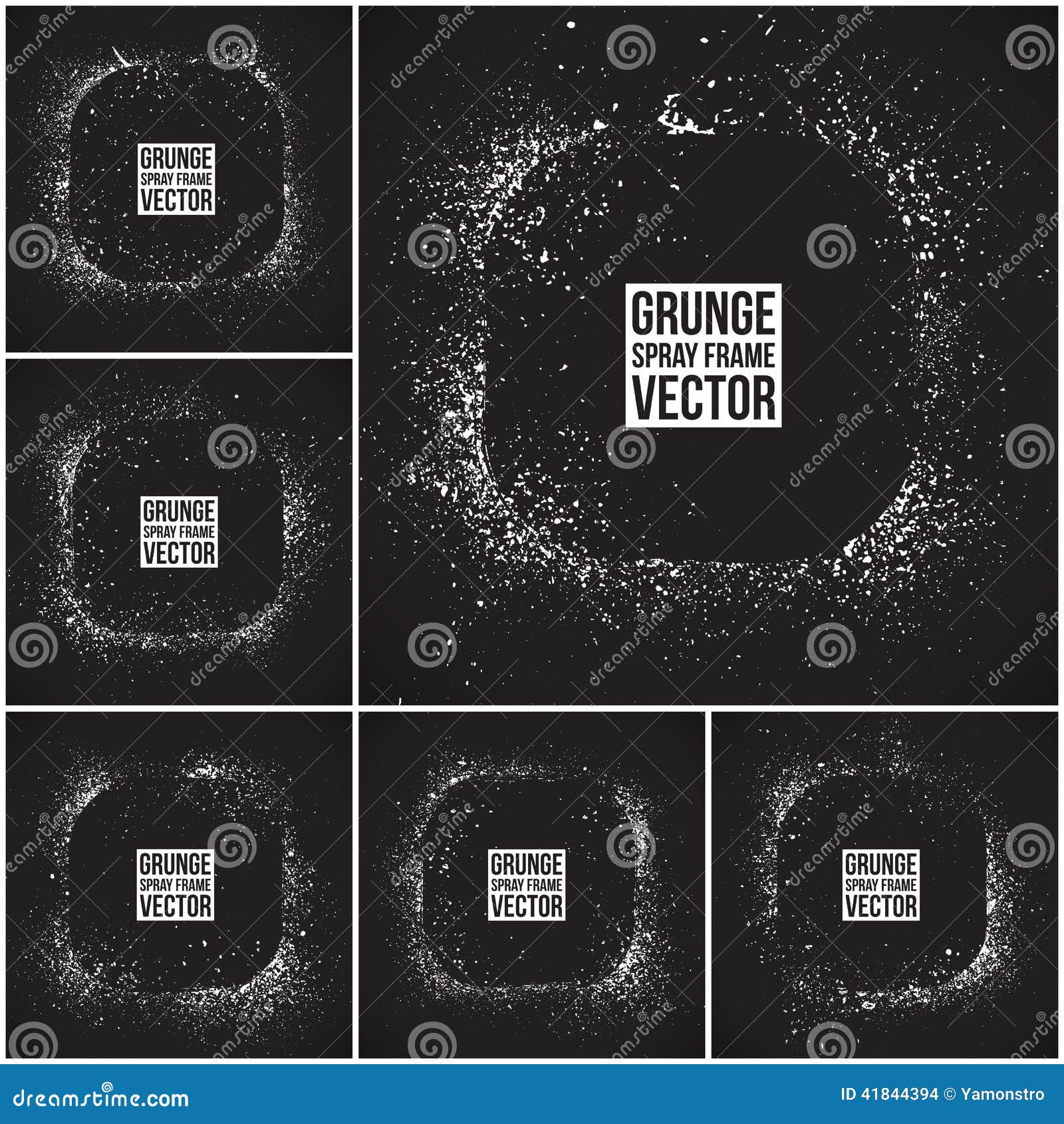 Grunge vector spray frames stock vector. Illustration of business ...