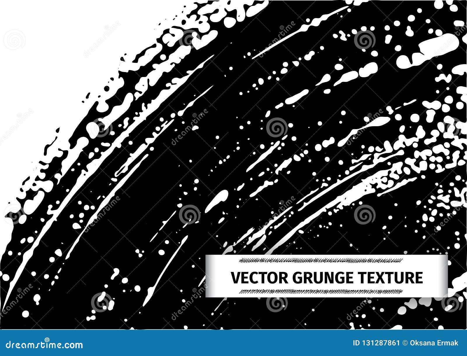 Grunge Vector Texture of Spilled Sauce or Smeared Black Paint Stock ...