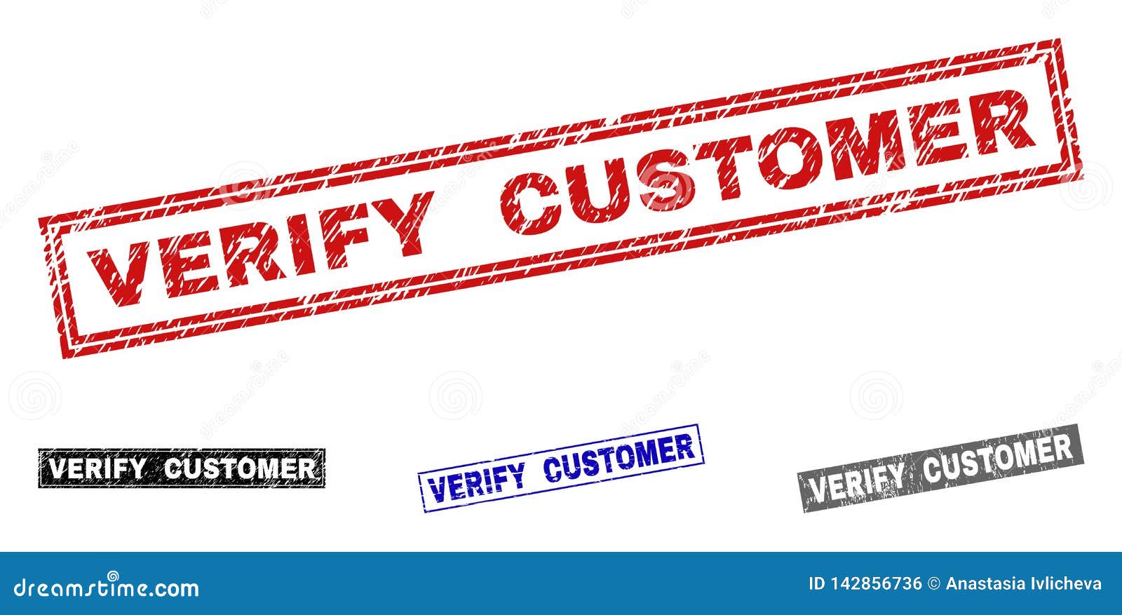 Grunge VERIFY CUSTOMER Scratched Rectangle Watermarks Stock Vector ...
