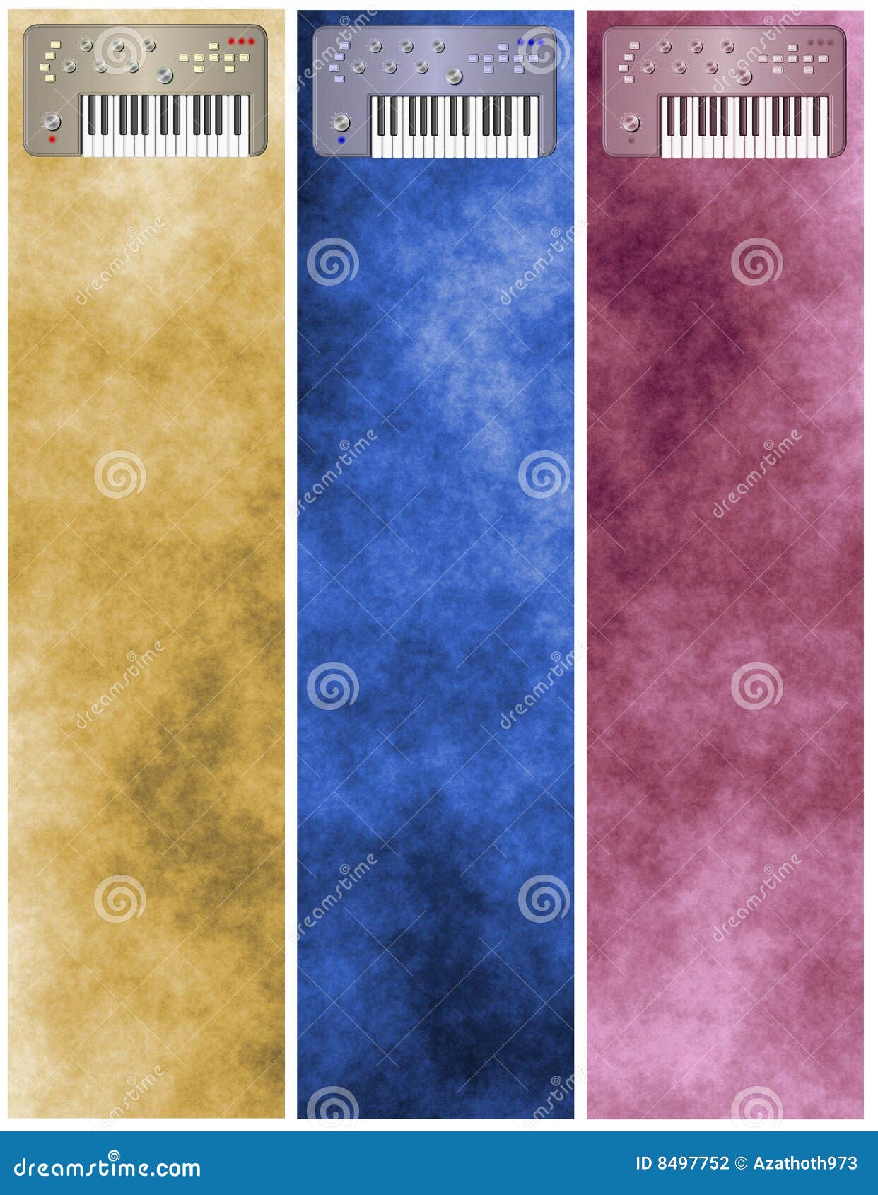 Grunge Vertical Keyboards Banners Stock Illustration - Illustration of ...