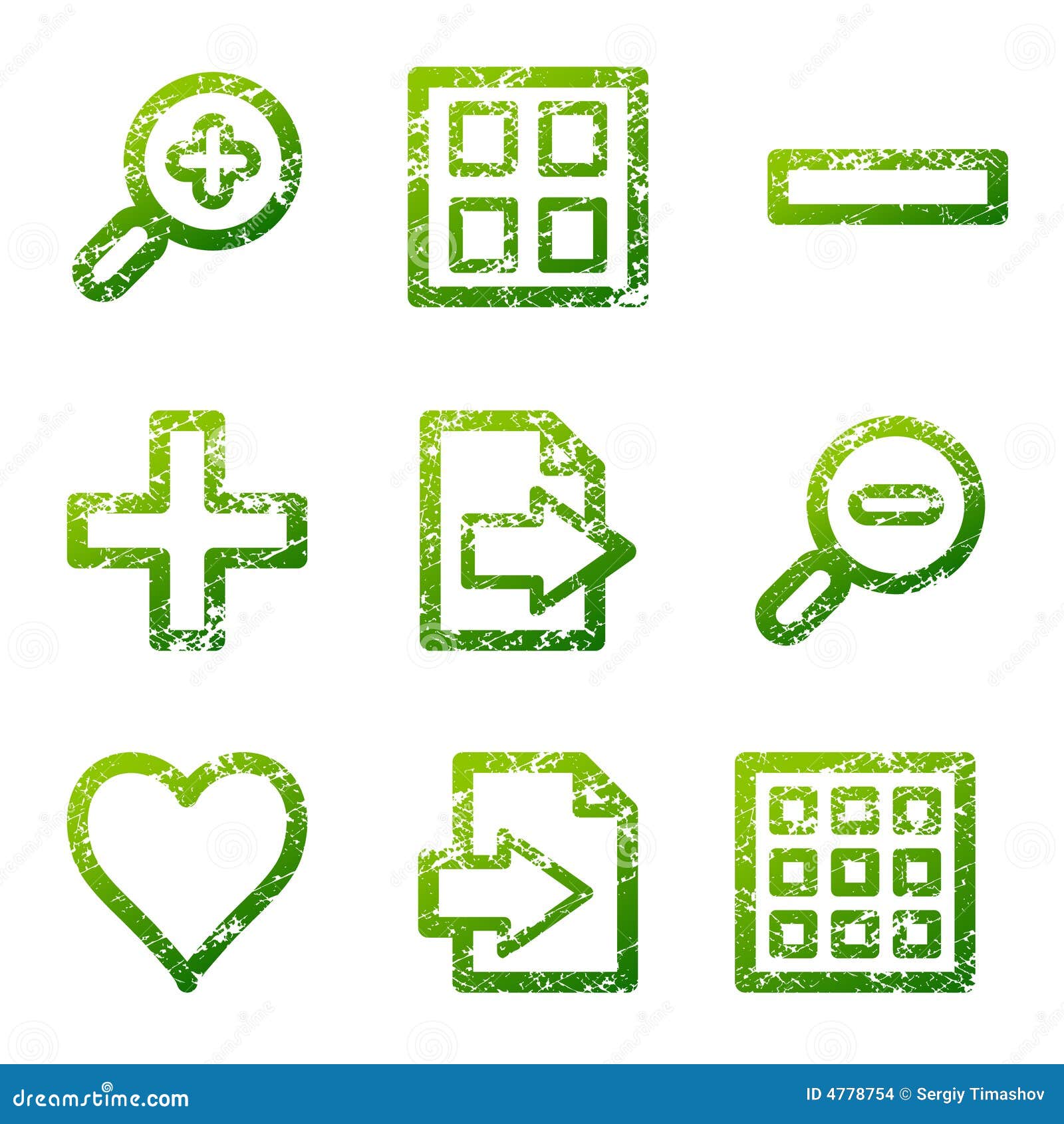 Grunge Viewer Contour Icons Stock Vector - Illustration of texture ...