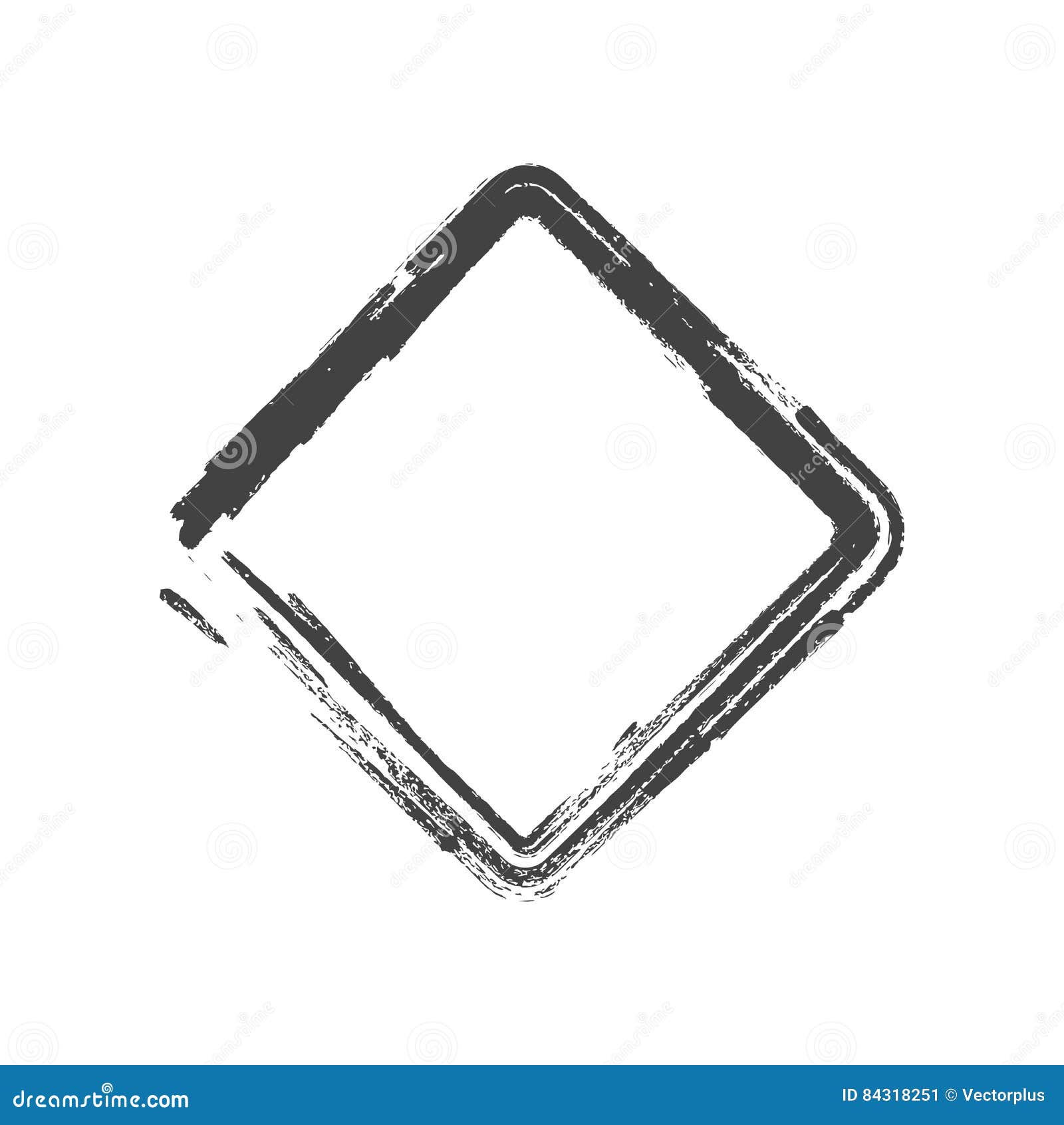 Grunge Vintage Painted Rectangle Shapes. Vector Illustration Stock ...