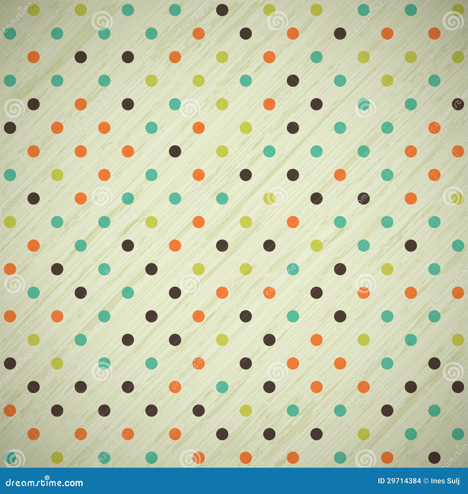 Grunge Vintage Retro Background with Polka Dots Stock Vector ...