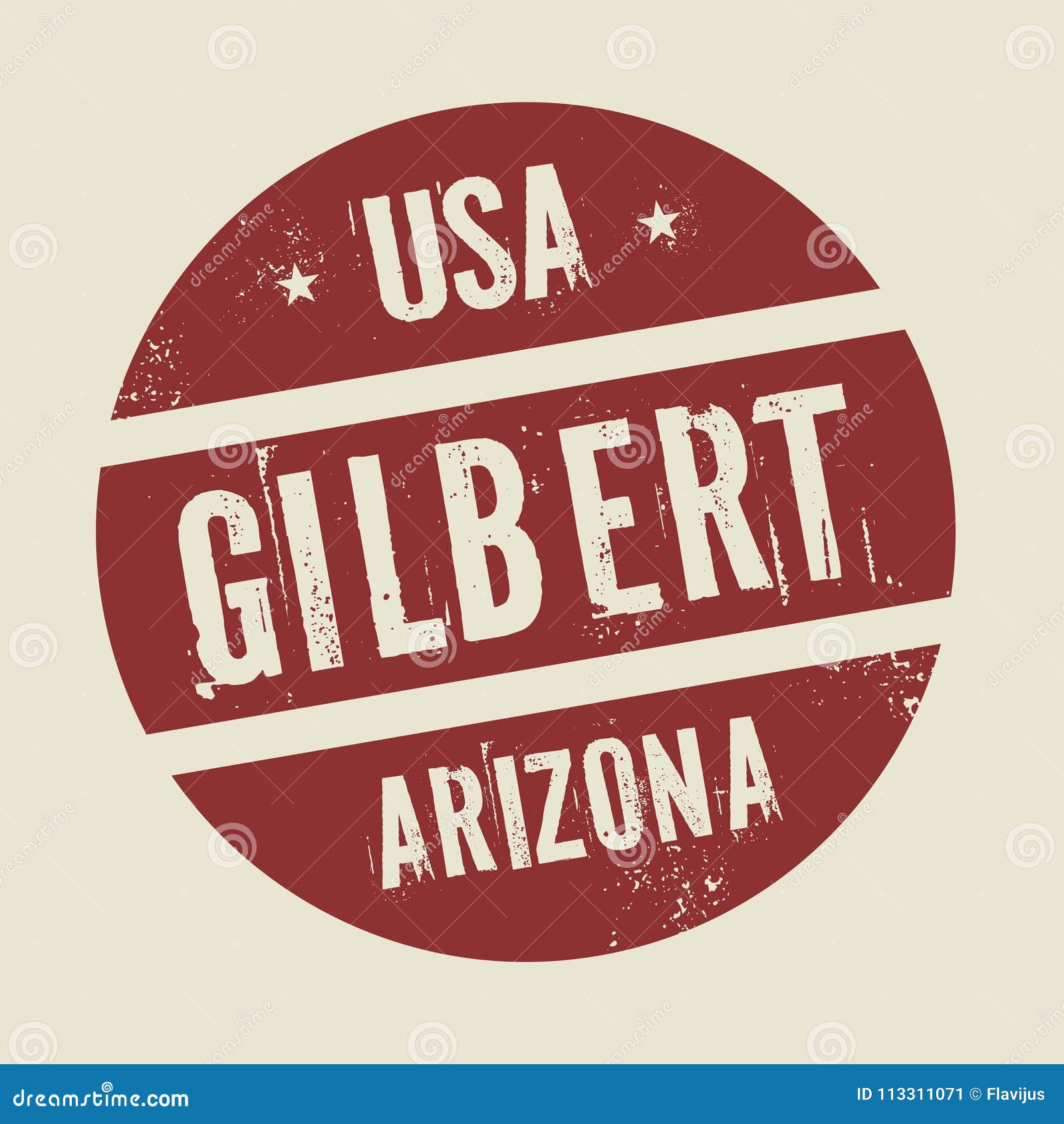 Grunge Vintage Round Stamp with Text Gilbert, Arizona Stock Vector ...