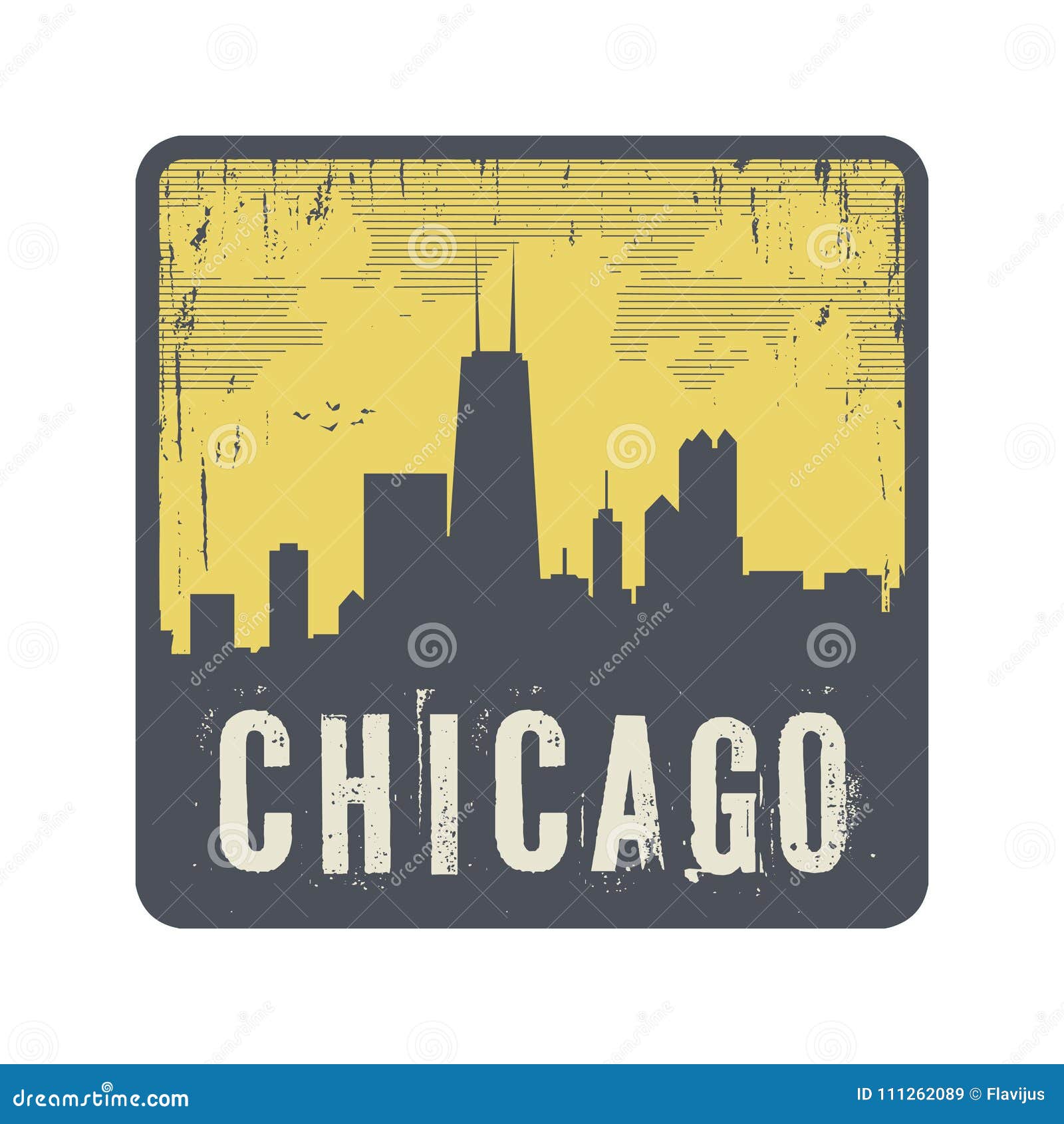 Grunge Vintage Stamp with Text Chicago Stock Vector - Illustration of ...