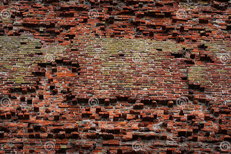 Grunge Wall Background. Broken Brick Wall Background Texture. Textured ...