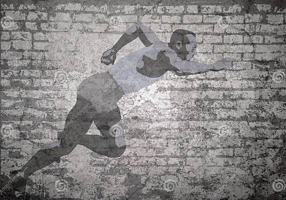 Grunge wall sprinter stock illustration. Illustration of decay - 184197924