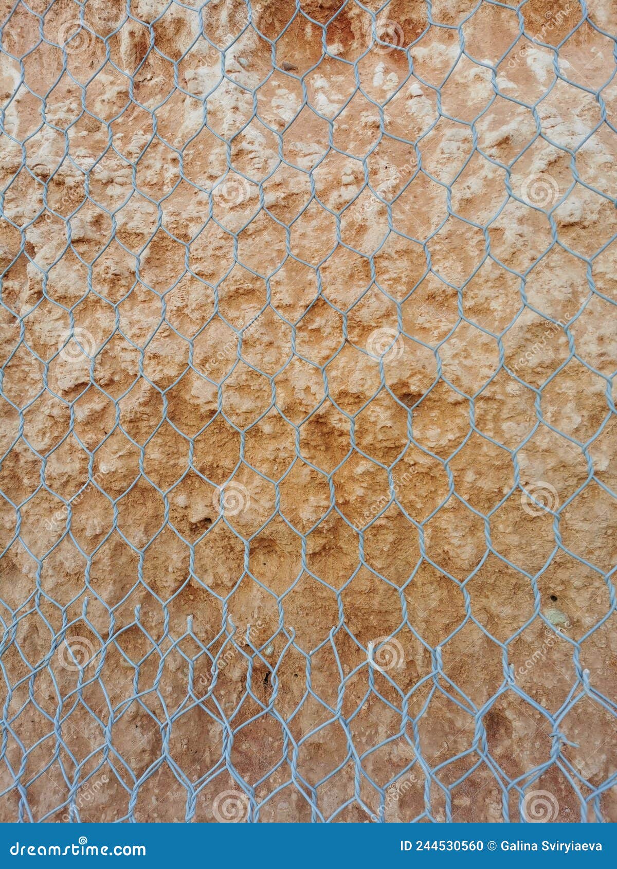 Grunge Wall Stone or Solid Nature Rock with Net for Protection from ...