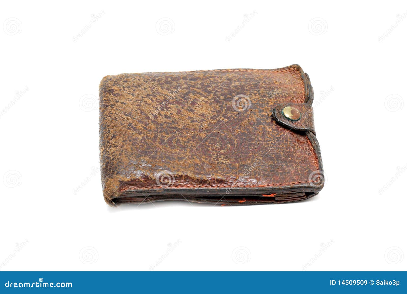 Grunge wallet isolated stock image. Image of leathers - 14509509