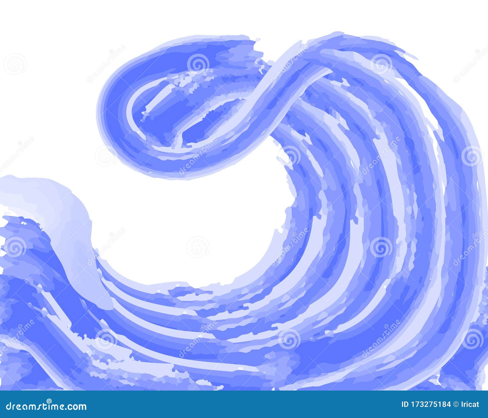 Grunge Wave. Painted Element Stock Vector - Illustration of blue, splat ...